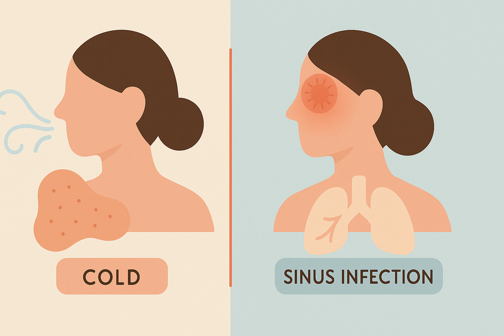 Cold vs Sinus Infection: Key Differences, Symptoms & Day-by-Day Guide